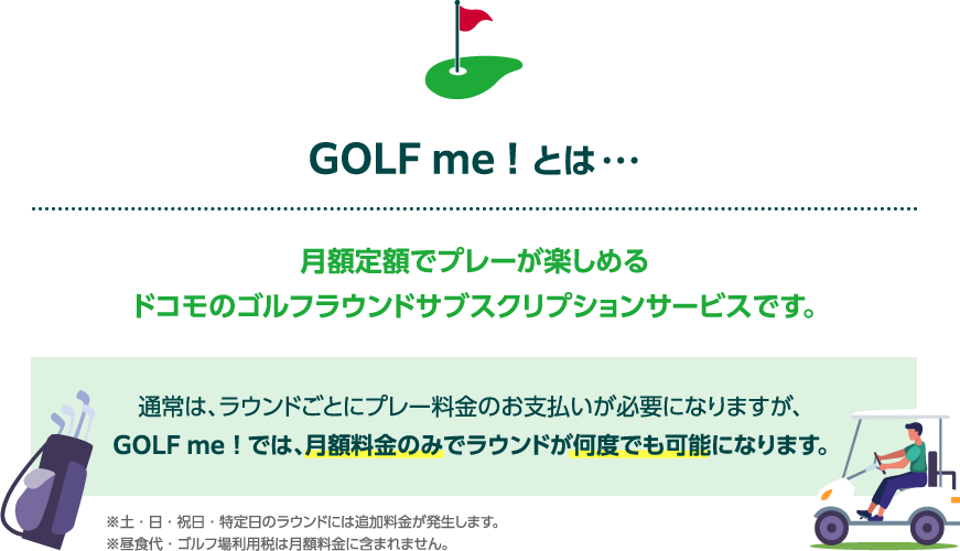 【dカード】ゴルフラウンドのサブスク「GOLF me！」で、コースならではの体験を！